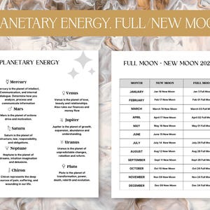 Editable Moon Astrology Planner in Canva, Template Pack, 2025 2026 Moon ...