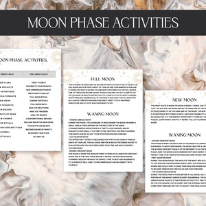 Editable Moon Astrology Planner in Canva, Template Pack, 2024 2025 Moon ...