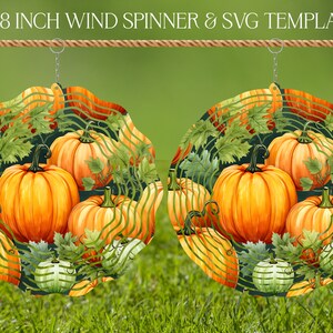 3D Pumpkin Wind Spinner Sublimation Design Template Spinner SVG Png 10 ...