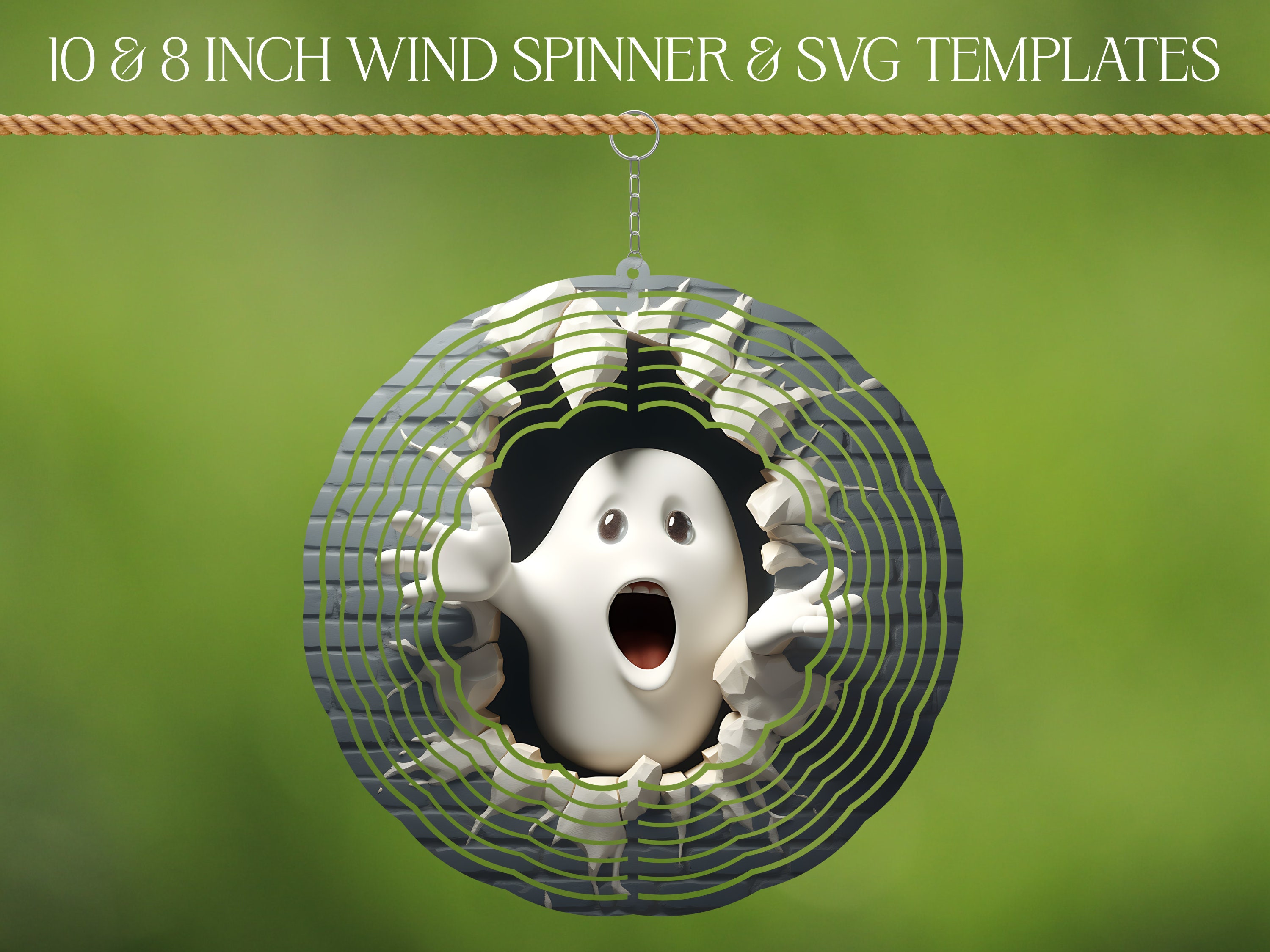3D Ghost Wind Spinner PNG 3d Halloween Sublimation Design Template ...