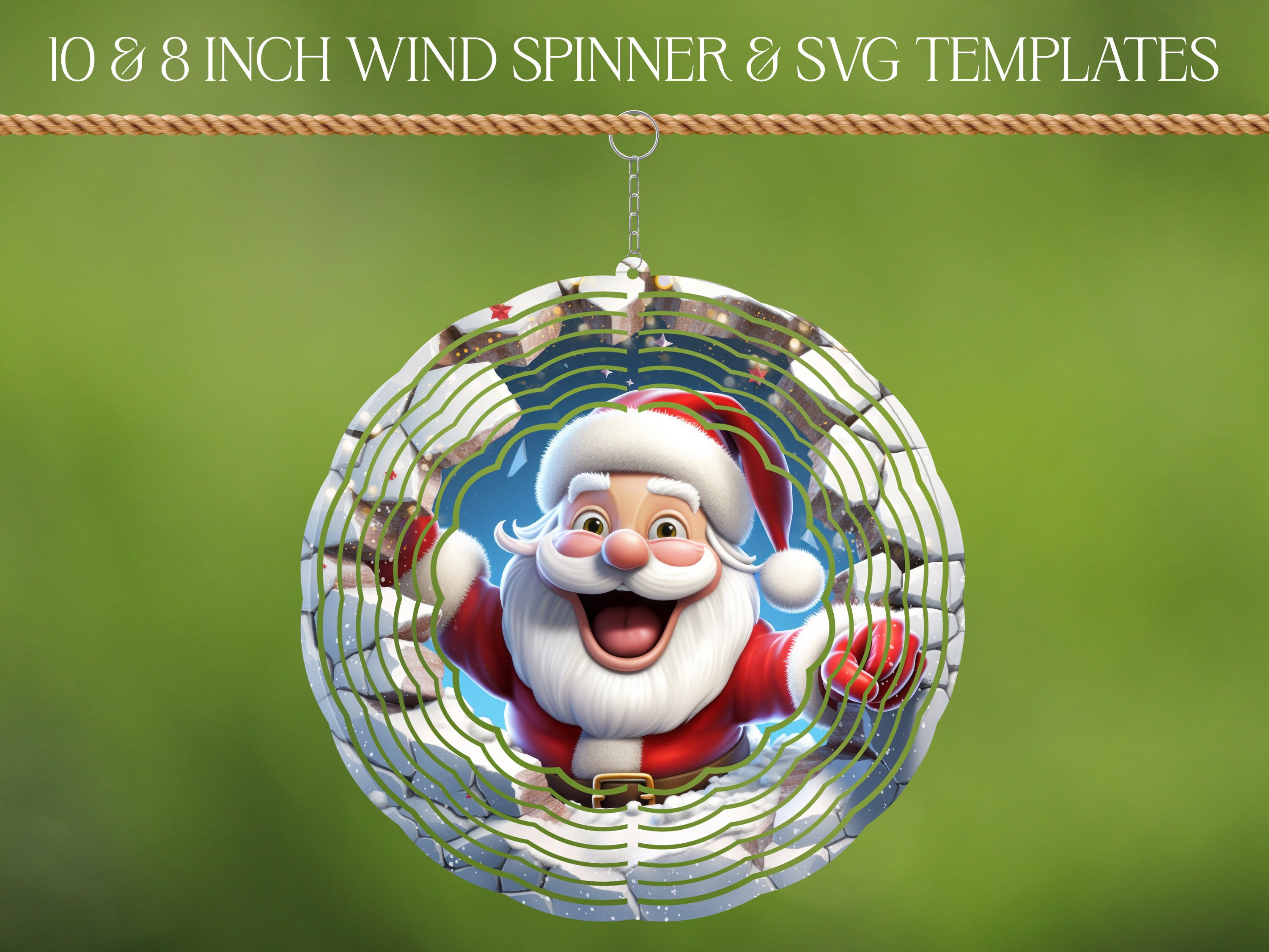 3D Santa Claus Wind Spinner Sublimation Design Template Wind - Etsy