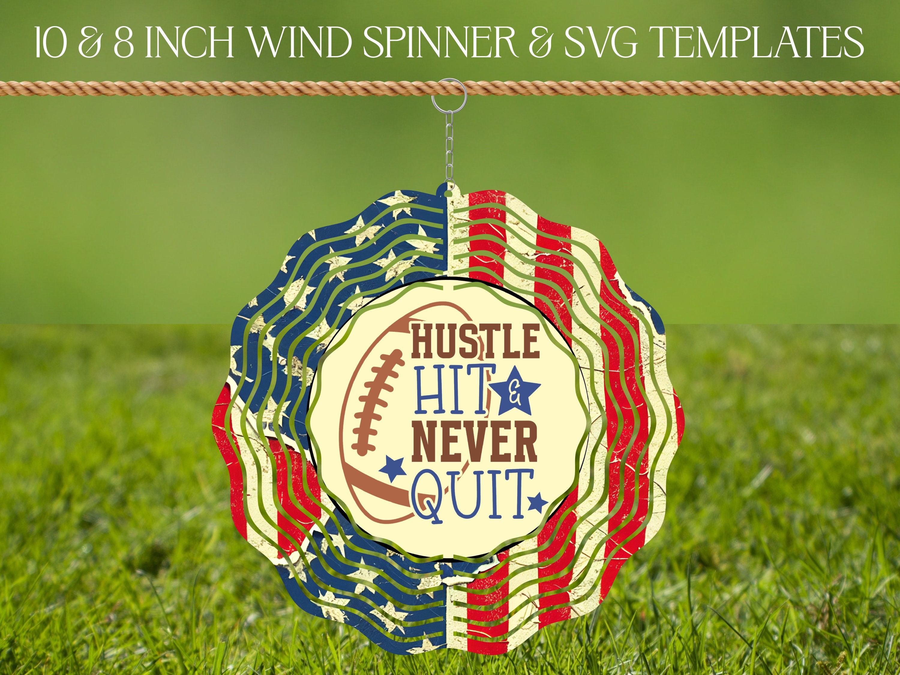 Wind Spinner Sublimation Design Template Football Spinner PNG - Etsy