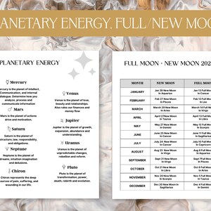 Editable Moon Astrology Planner in Canva, Template Pack, 2024 2025 Moon ...