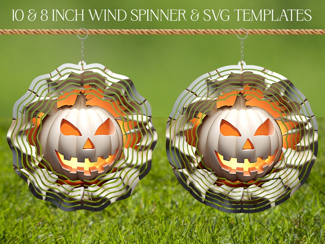 3D Pumpkin Wind Spinner Sublimation Design Template, Wind Spinner SVG ...
