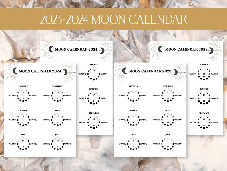 Editable Moon Astrology Planner in Canva Template Pack 2023 - Etsy