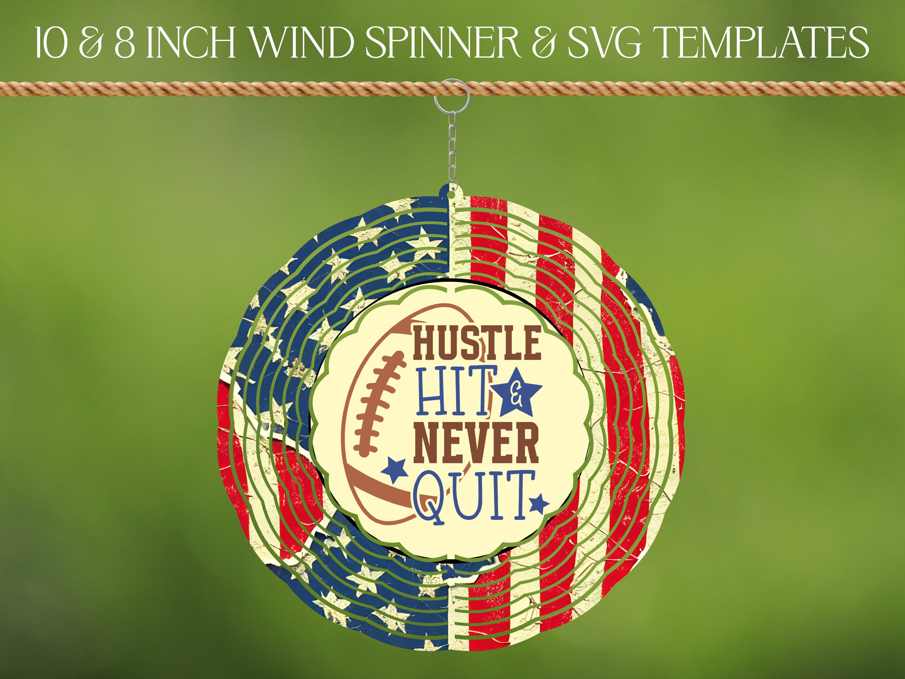 Wind Spinner Sublimation Design Template, Football Spinner PNG SVG 10 ...