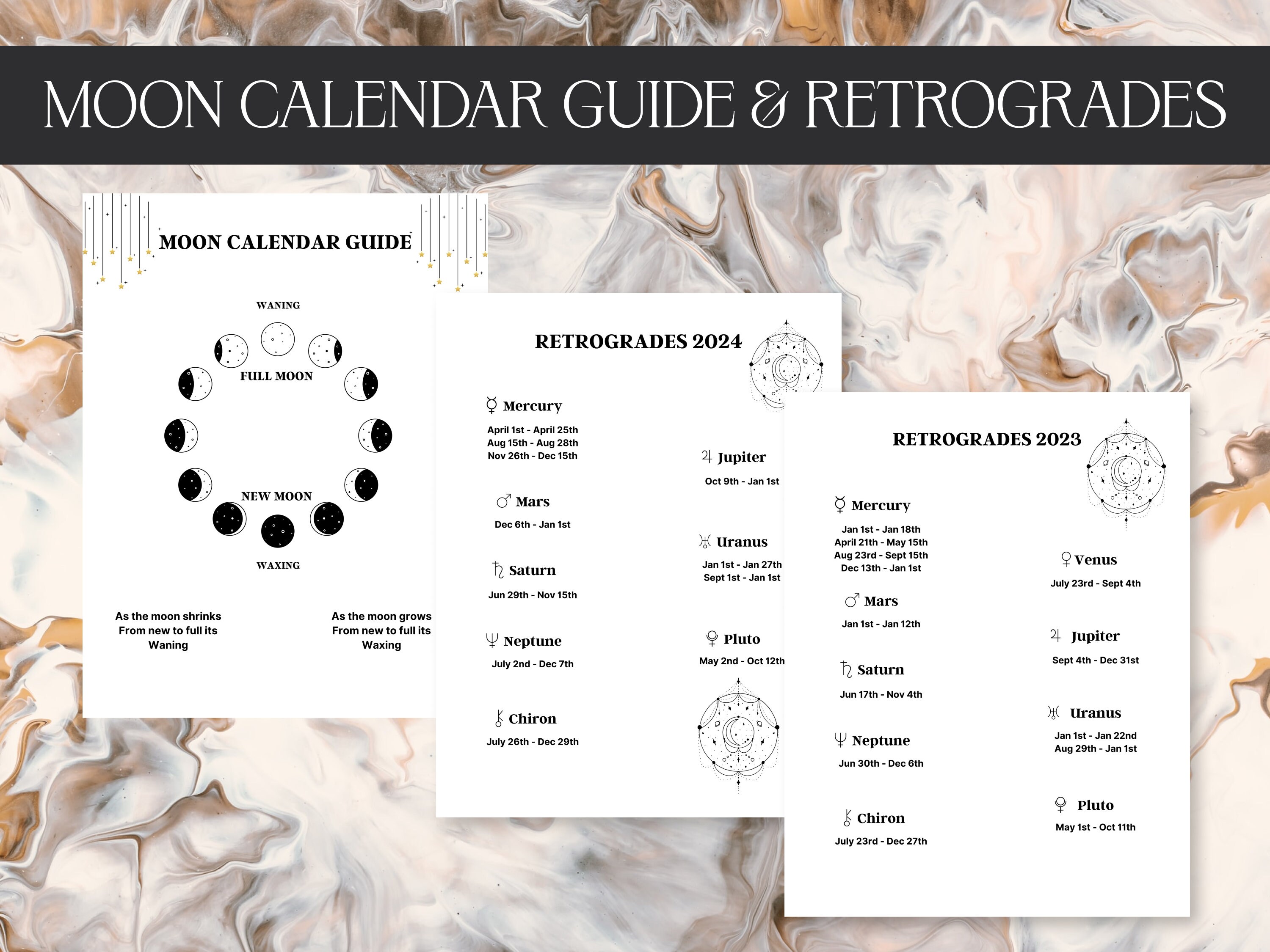 Editable Moon Astrology Planner in Canva Template Pack 2023 - Etsy ...