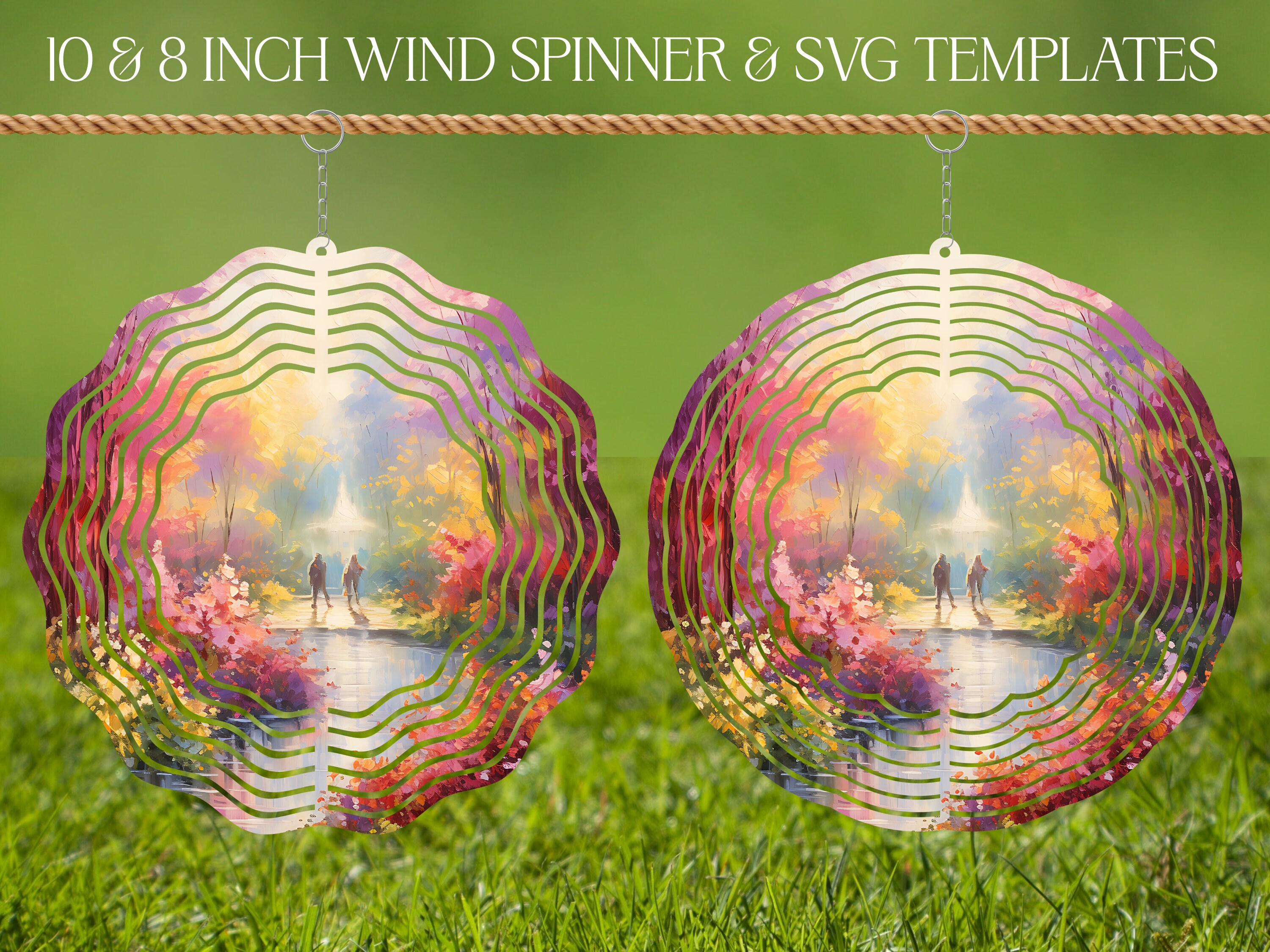 Wind Spinner Sublimation Design Template Wind Spinner SVG 10 & 8 Inch ...