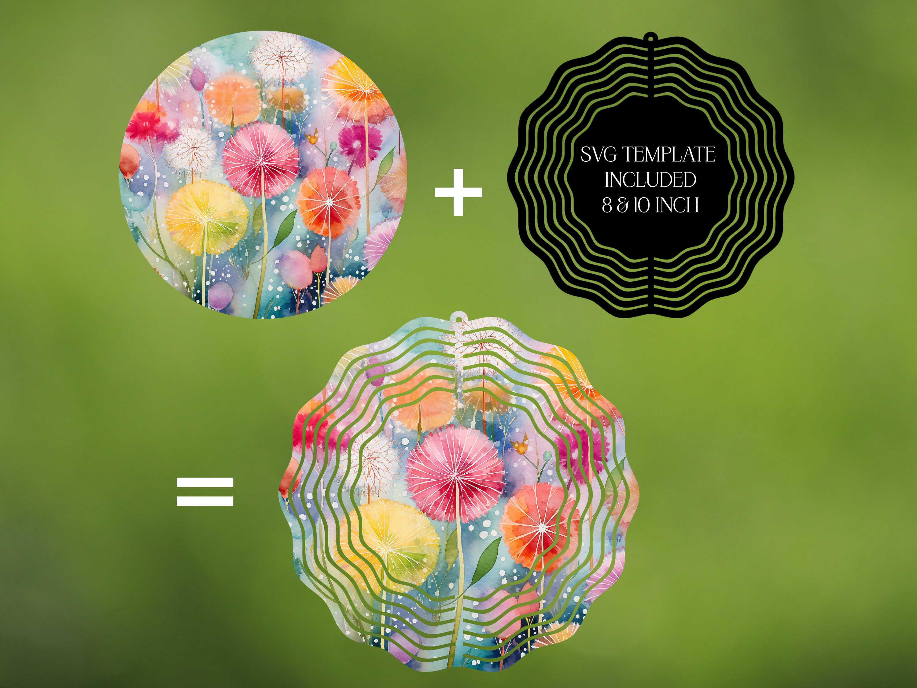 Dandelion Wind Spinner Sublimation Design Template Wind - Etsy