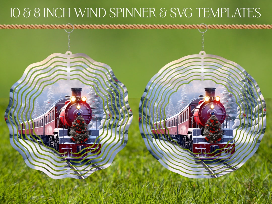 Train Wind Spinner Sublimation Design Template, Wind Spinner SVG, 10 ...