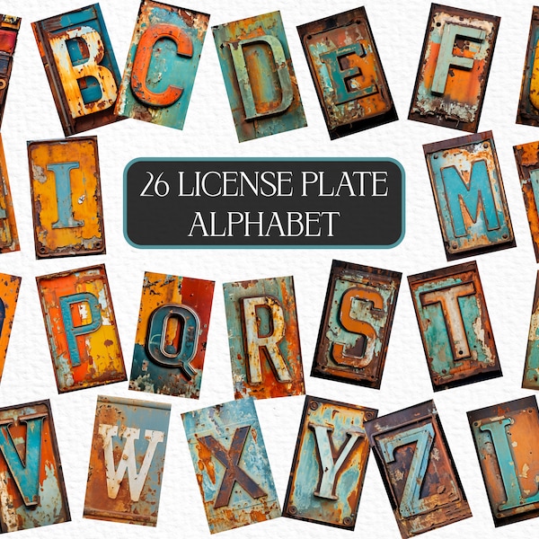 License Plate Letters - Etsy