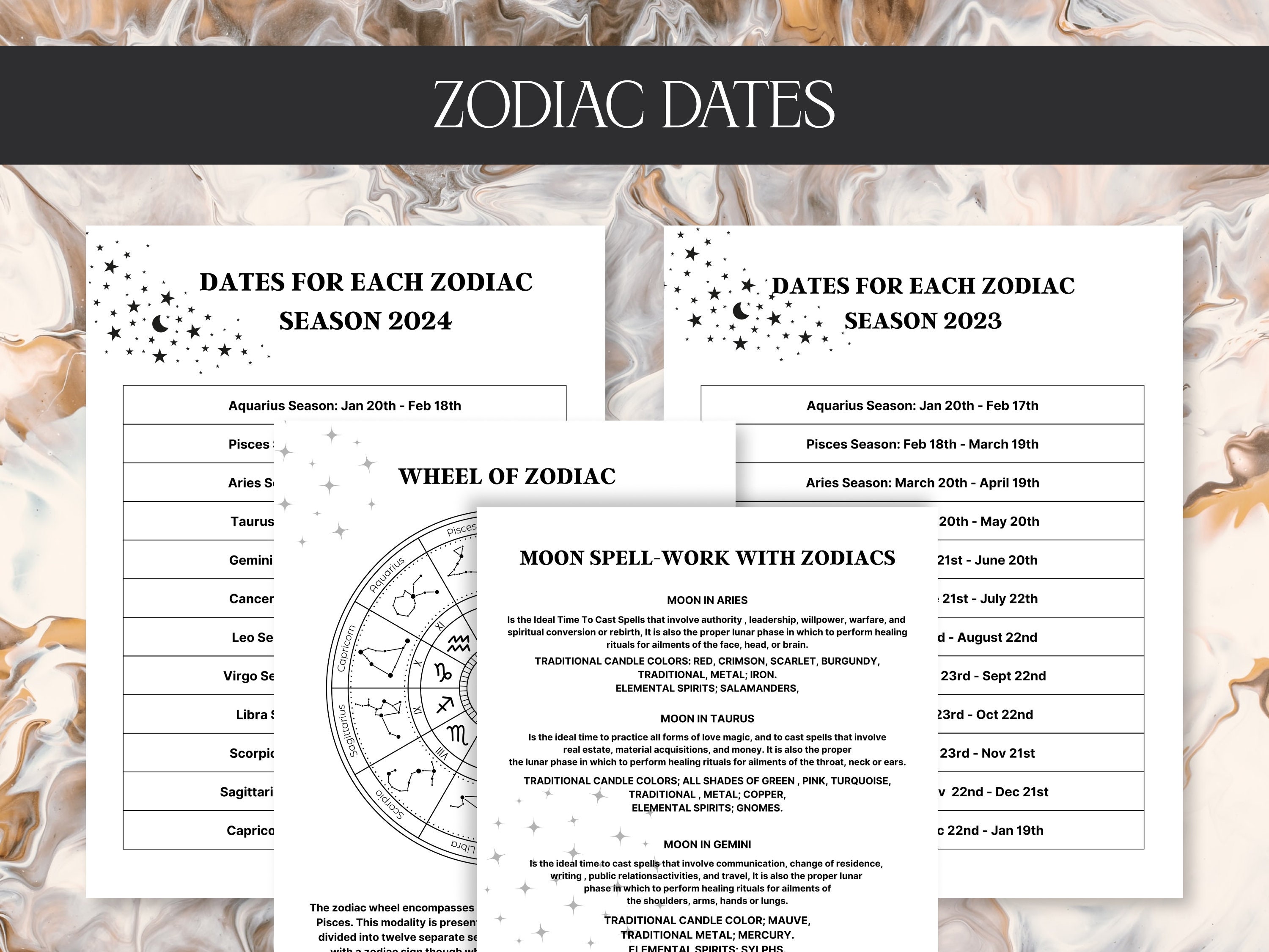 Editable Moon Astrology Planner in Canva Template Pack 2023 - Etsy ...
