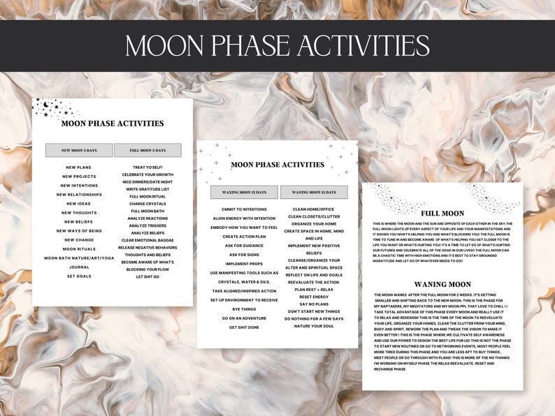 Editable Moon Astrology Planner in Canva Template Pack 2023 - Etsy