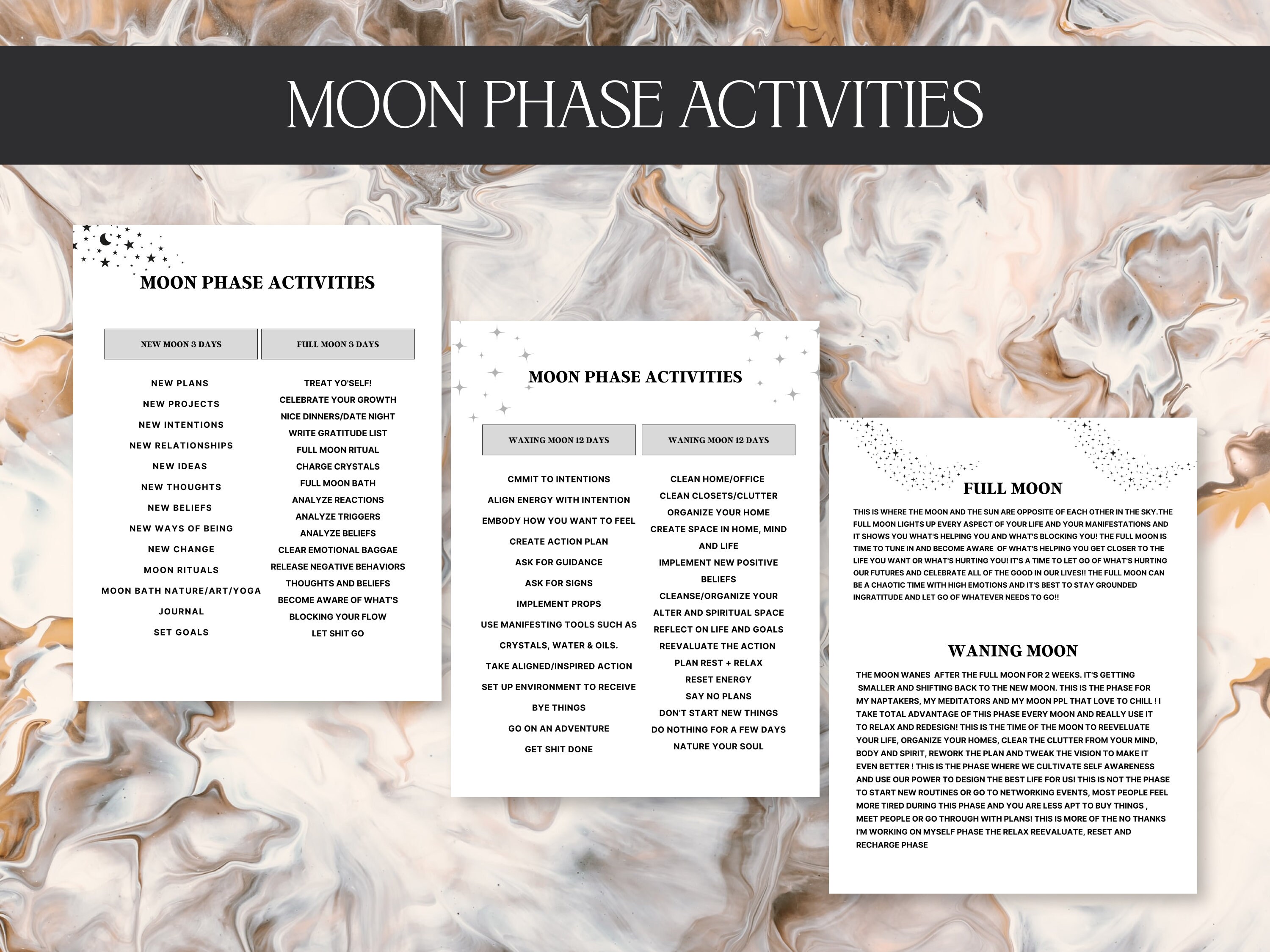 Editable Moon Astrology Planner in Canva Template Pack 2023 - Etsy ...