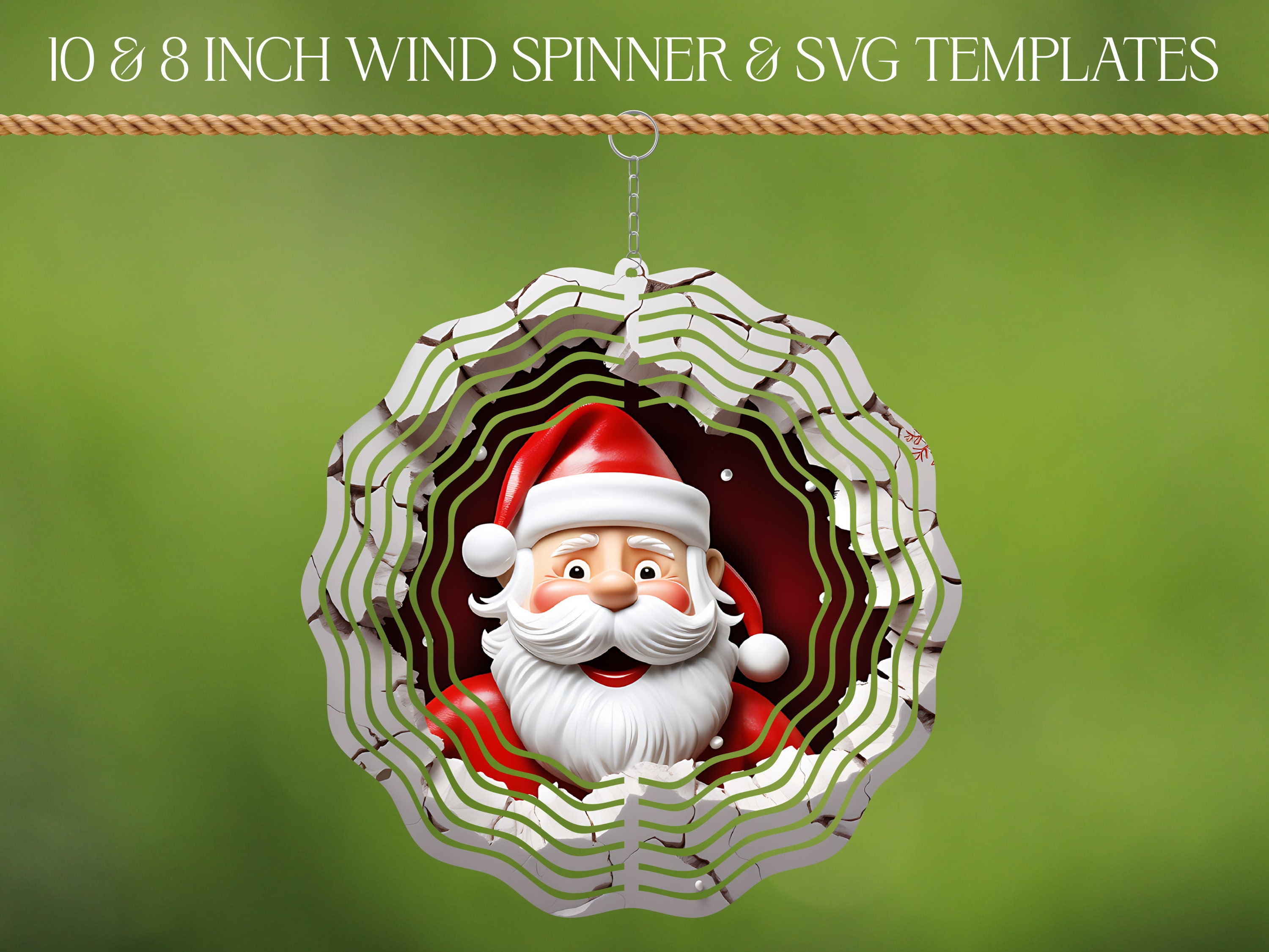 3D Santa Wind Spinner Sublimation Design Template Png, Wind Spinner SVG ...