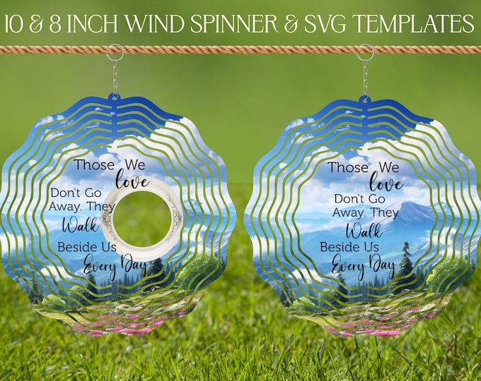 Memorial Wind Spinner PNG Sublimation Design Template, Wind Spinner SVG ...