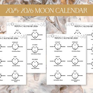 Editable Moon Astrology Planner in Canva, Template Pack, 2025 2026 Moon ...