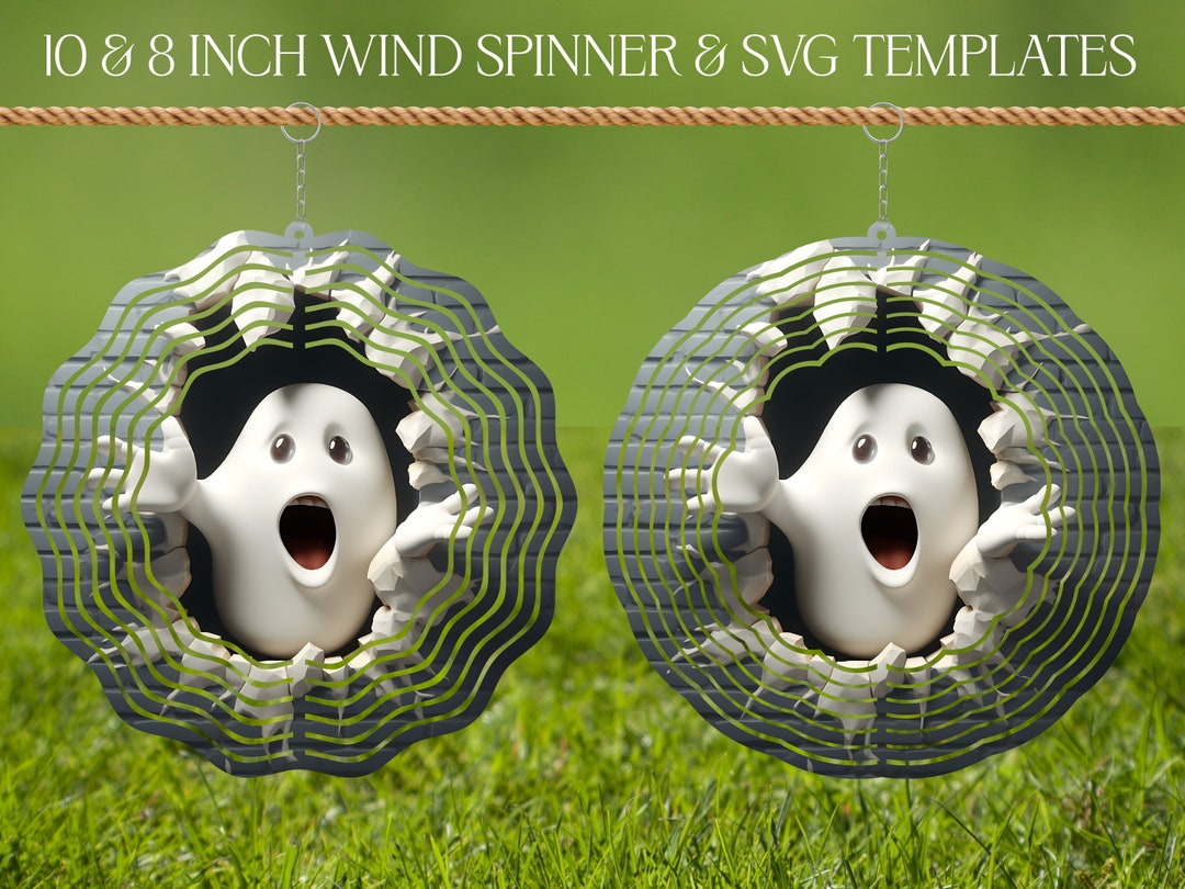 3D Ghost Wind Spinner PNG 3d Halloween Sublimation Design Template ...
