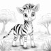 10 Coloring Pages for Children - Wild Animals Edition - Etsy