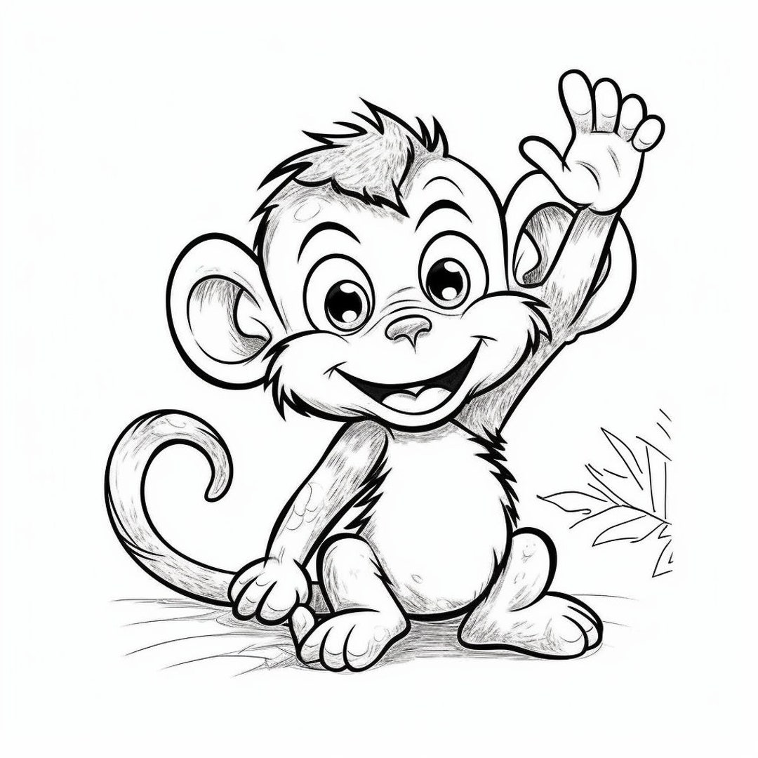 10 Coloring Pages for Children - Wild Animals Edition - Etsy