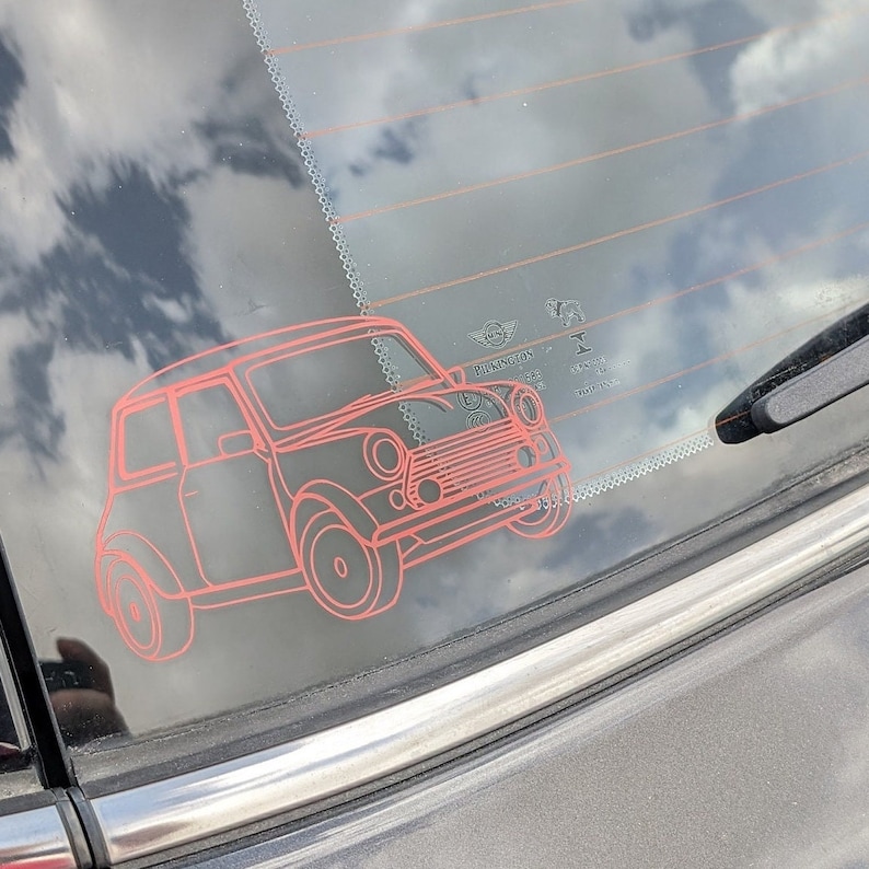 Classic Mini Cooper Vinyl Decal - Etsy