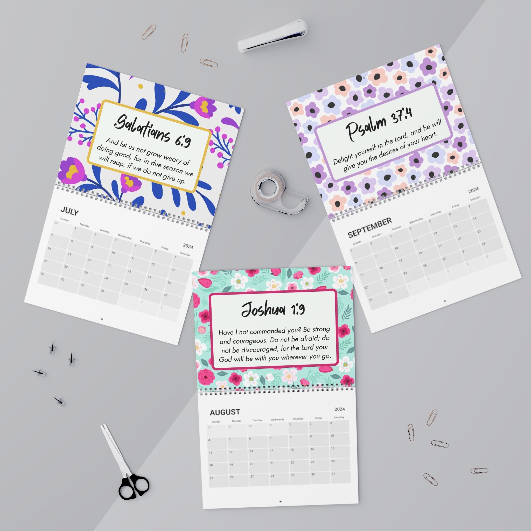 Jesus Calendar Christian Bible Verse Calendar Religious House Warming ...