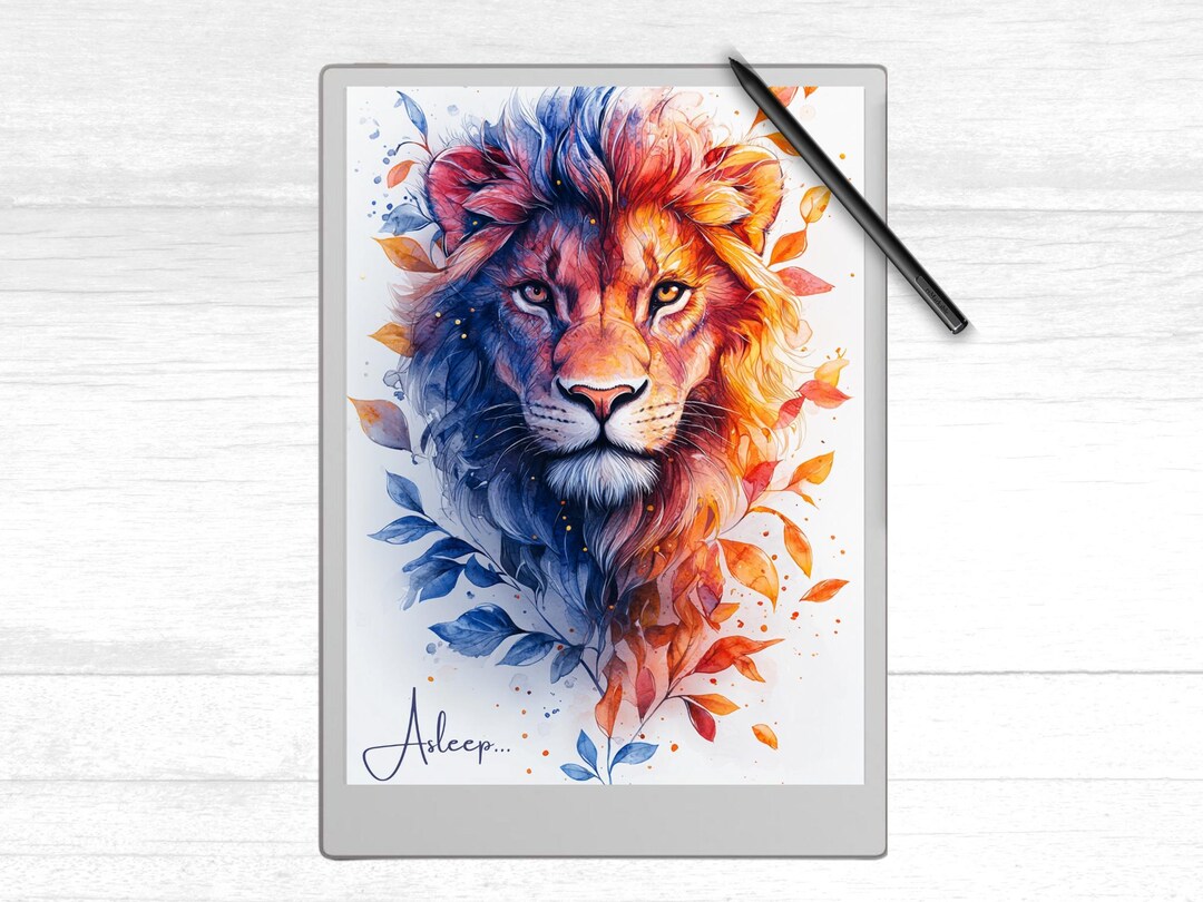 Sleep Screen for Remarkable Paper Pro | Lion's Head |cover for ...