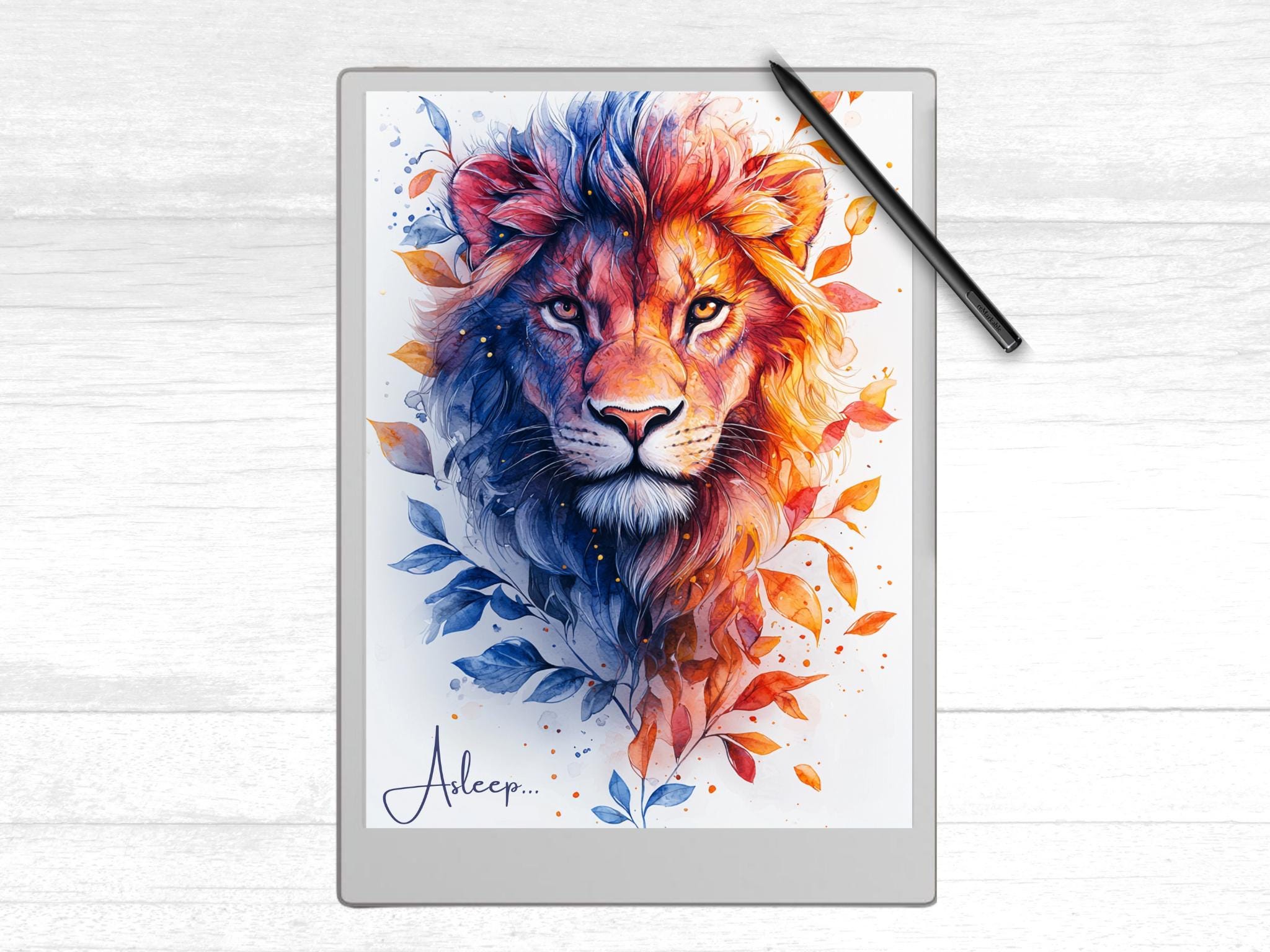 Sleep Screen for Remarkable Paper Pro | Lion's Head |cover for ...