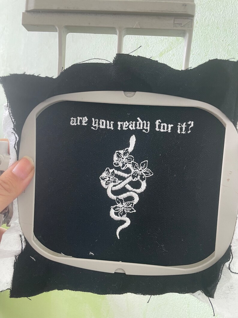 Are You Ready for It Snake Trendy Swift Reputation Embroidery File - Etsy