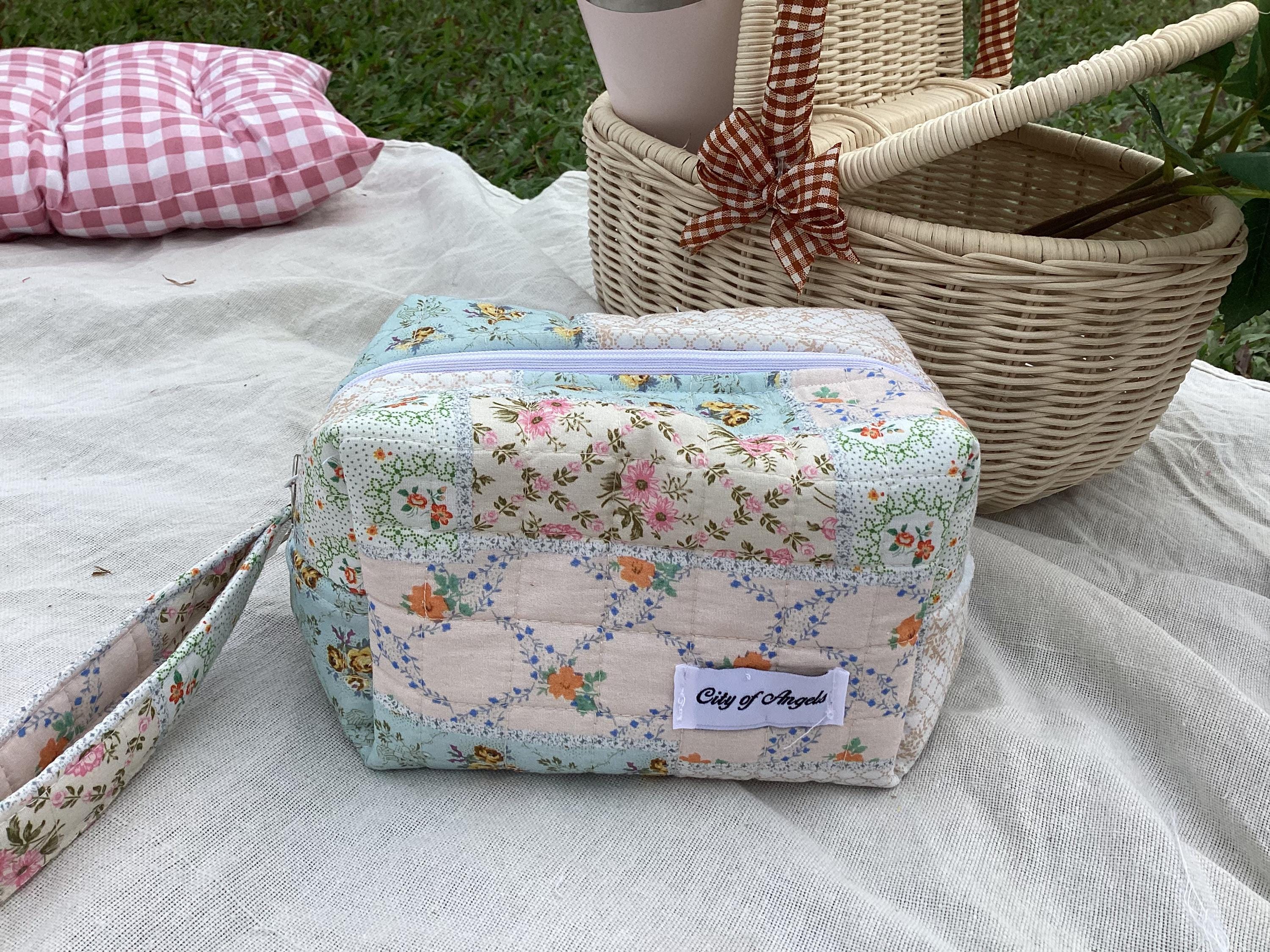 The Vintage Patchwork Quilted Makeup Bag | Bridesmaid Gift, Travel ...