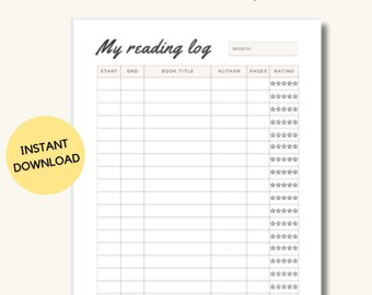 Reading Challenge Tracker Book Challenge Printable Book - Etsy