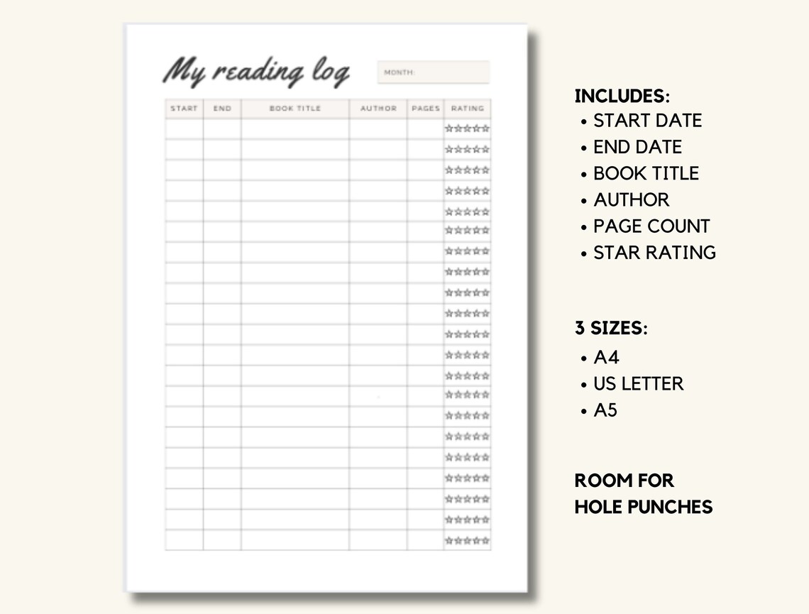 Summer Reading Log Printable, Reading Log, Reading Tracker, Book Log ...