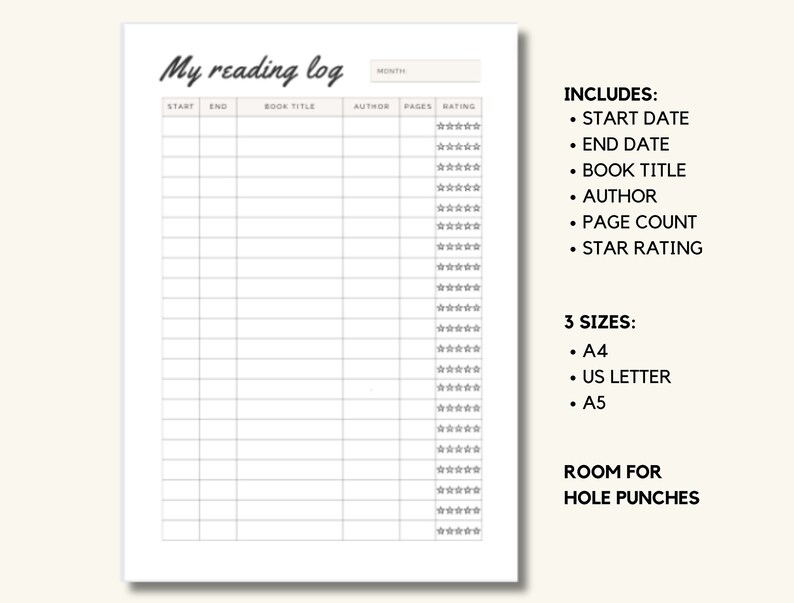 Summer Reading Log Printable, Reading Log, Reading Tracker, Book Log ...