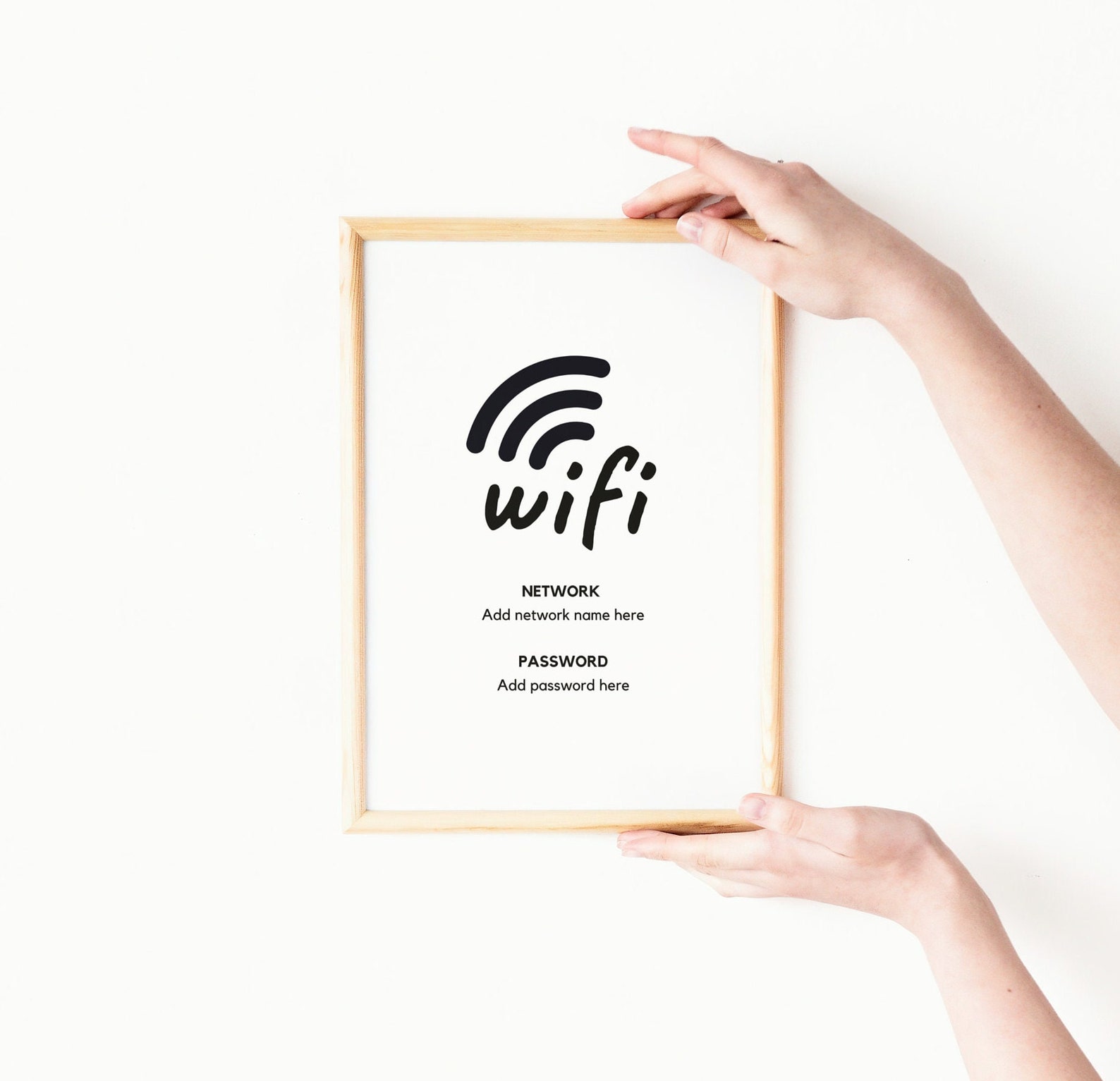Wifi Password Sign, Wifi Sign, Printable Wifi Sign, Wifi Sign Template ...