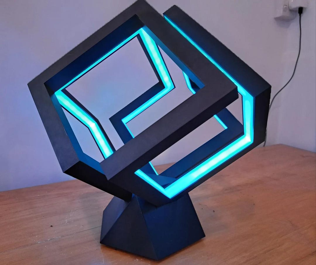 Infinity Cube Light Geometric Base - Etsy