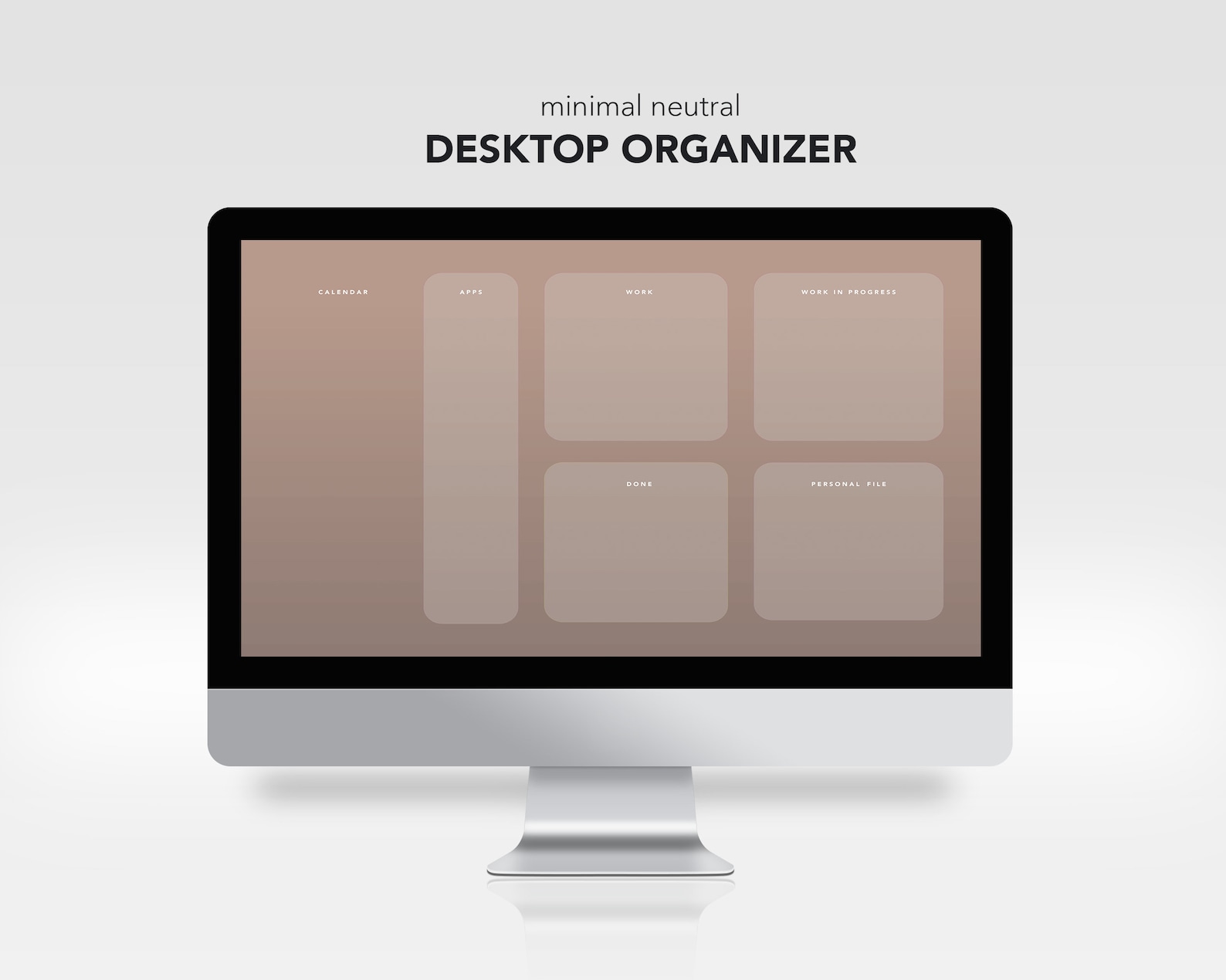 Minimal Neutral Desktop Organizer - Etsy