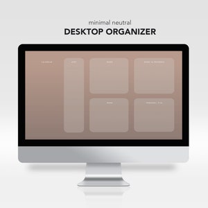 Minimal Neutral Desktop Organizer - Etsy