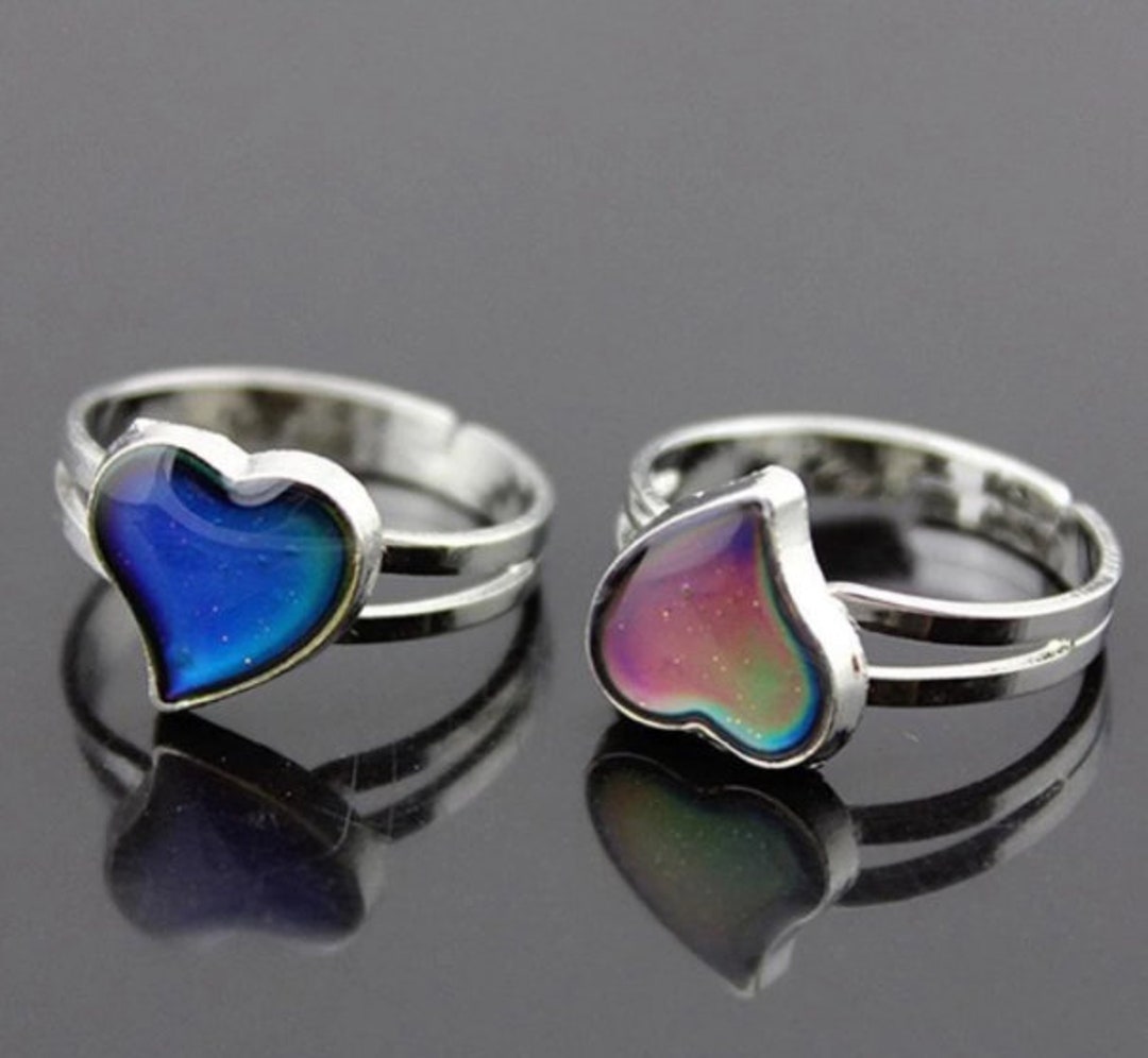 Heart Mood Ring - Etsy