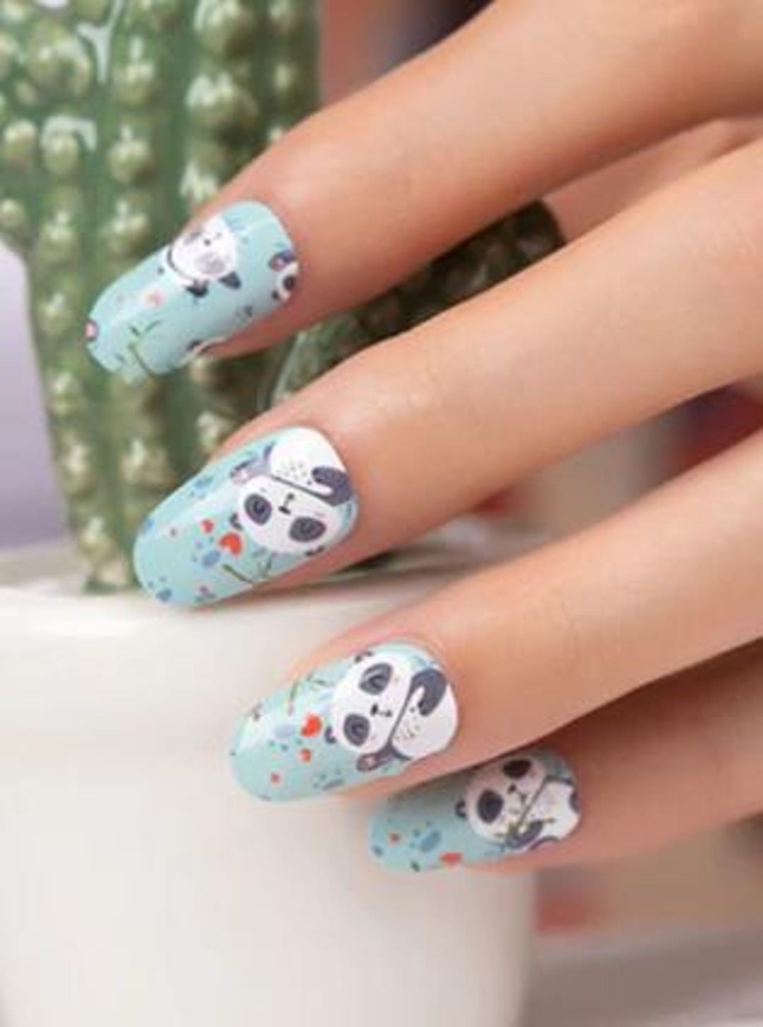 Sleepy Panda Nail Polish Wraps - Etsy