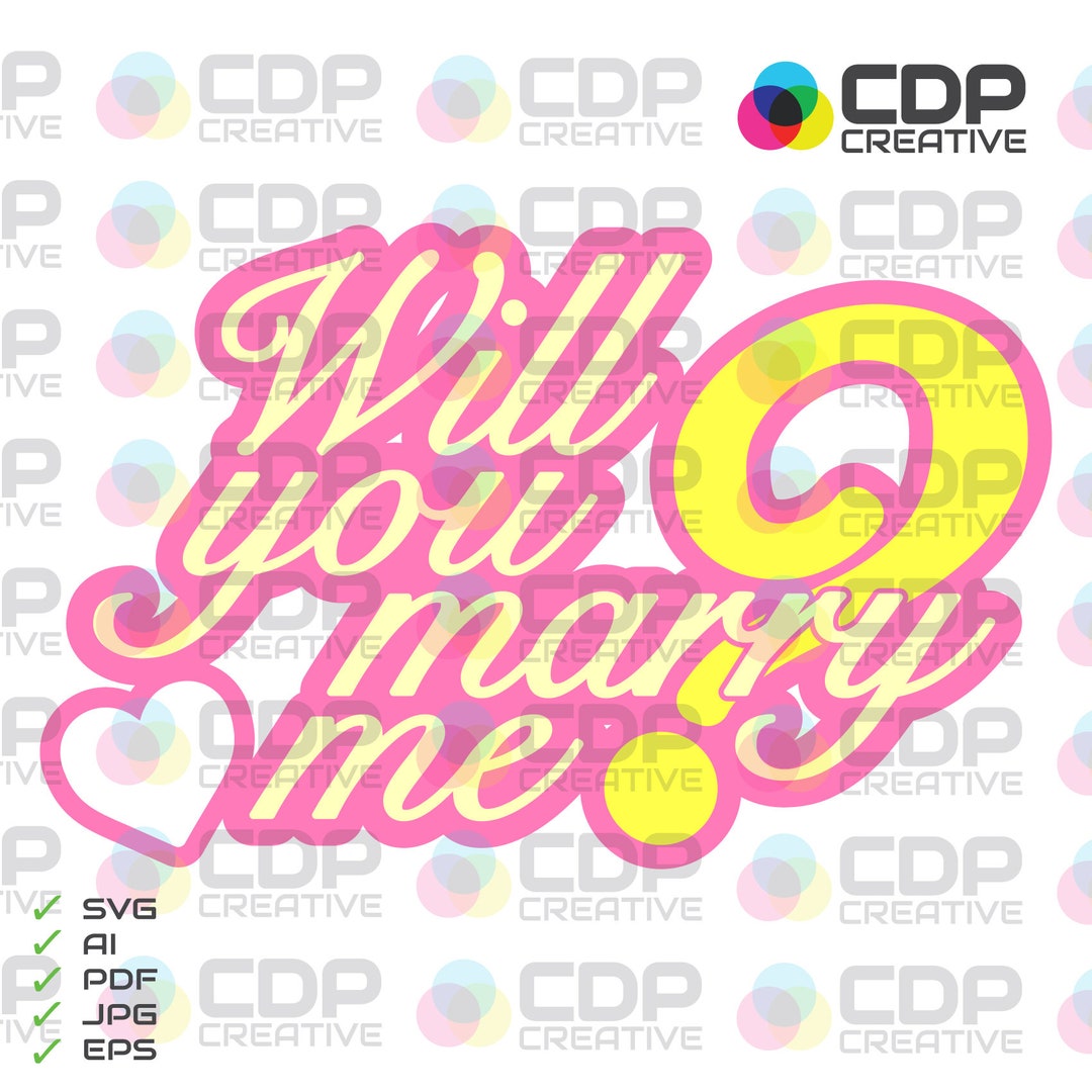 Romantic SVG Designs: Expressions of Love Marriage Proposal - Etsy