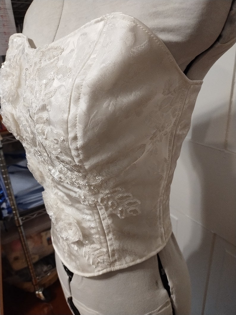 White Lace Bodice M/L - Etsy