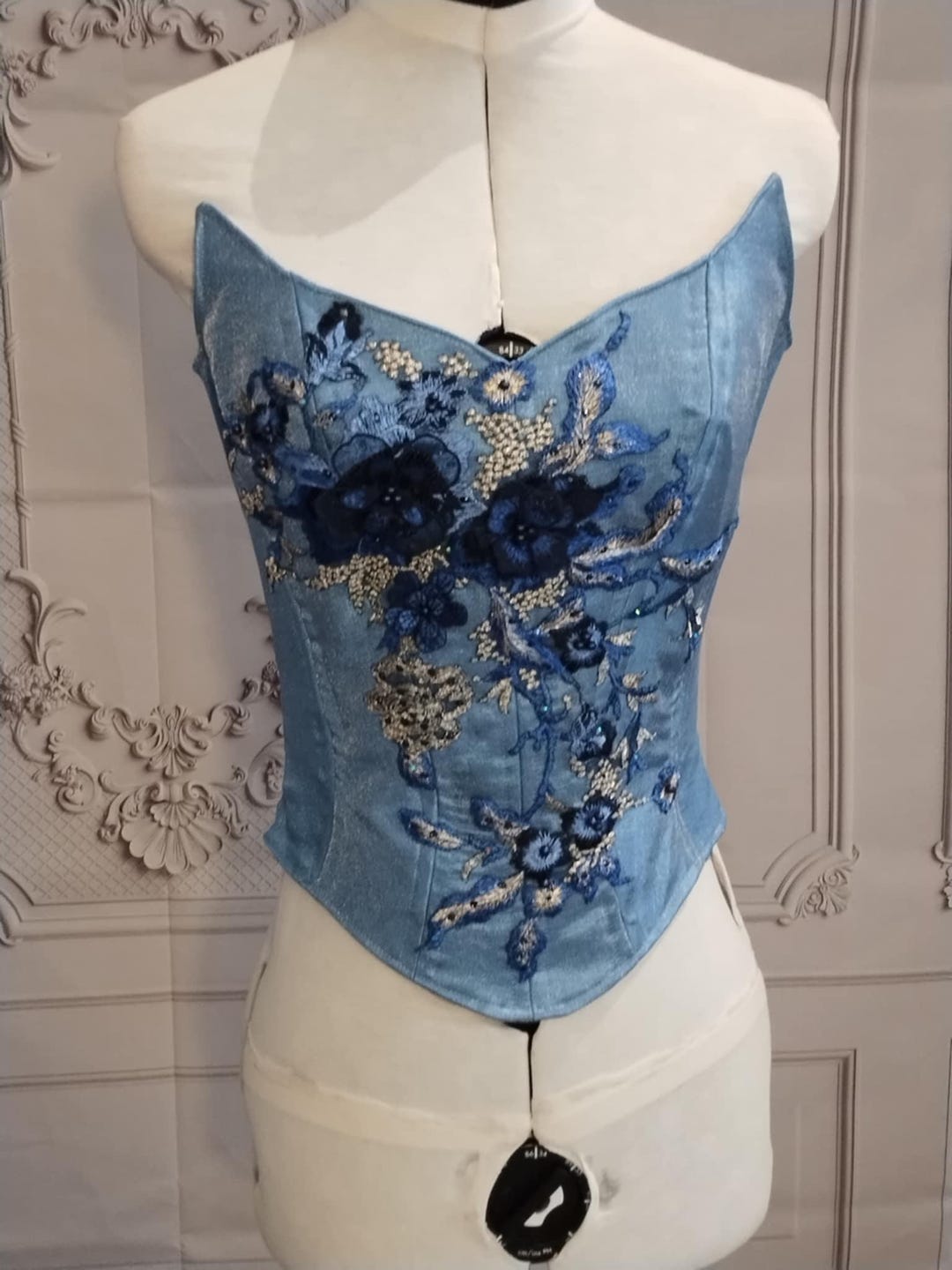 Blue Flower Bodice L - Etsy