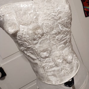 White Lace Bodice M/L - Etsy