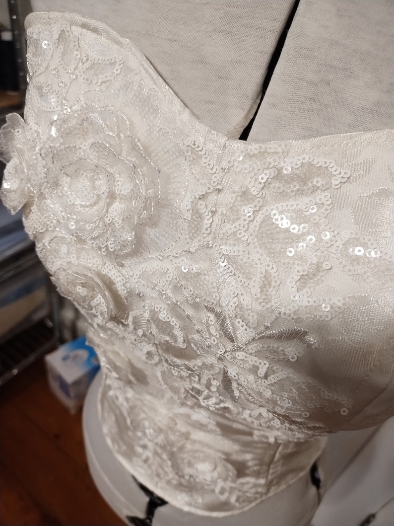 White Lace Bodice M/L - Etsy