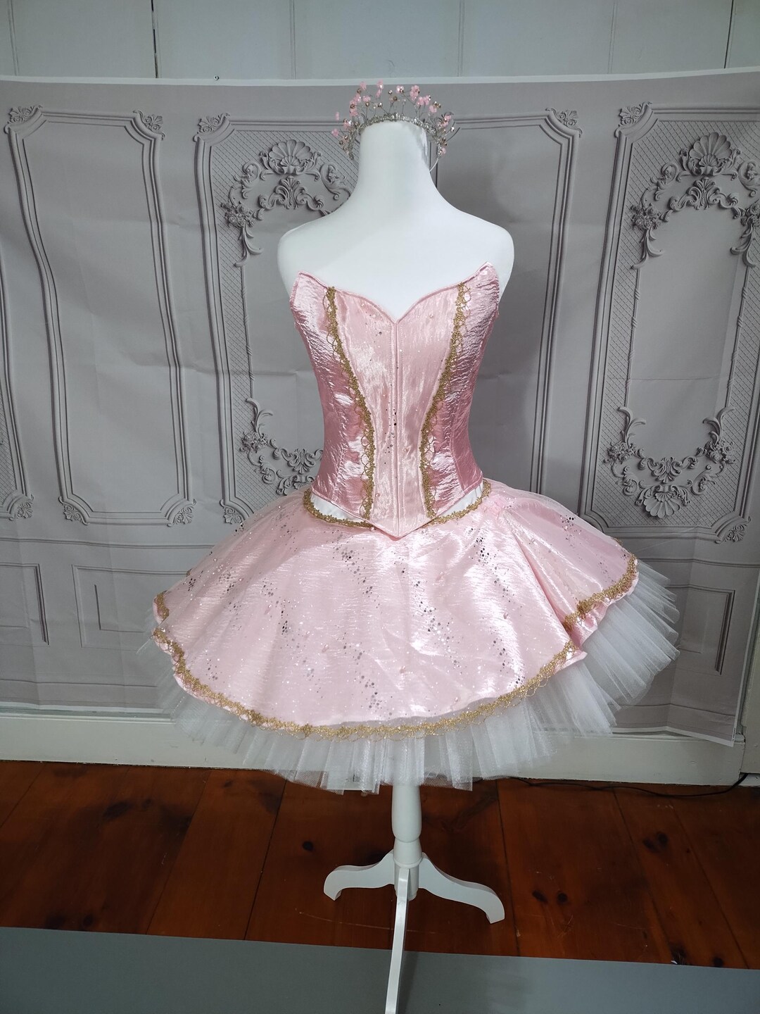 Pink and Gold Bell With Crown S/M - Etsy