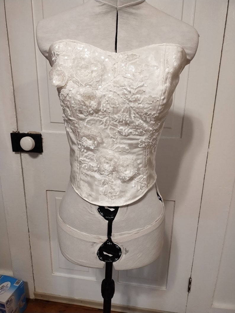 White Lace Bodice M/L - Etsy