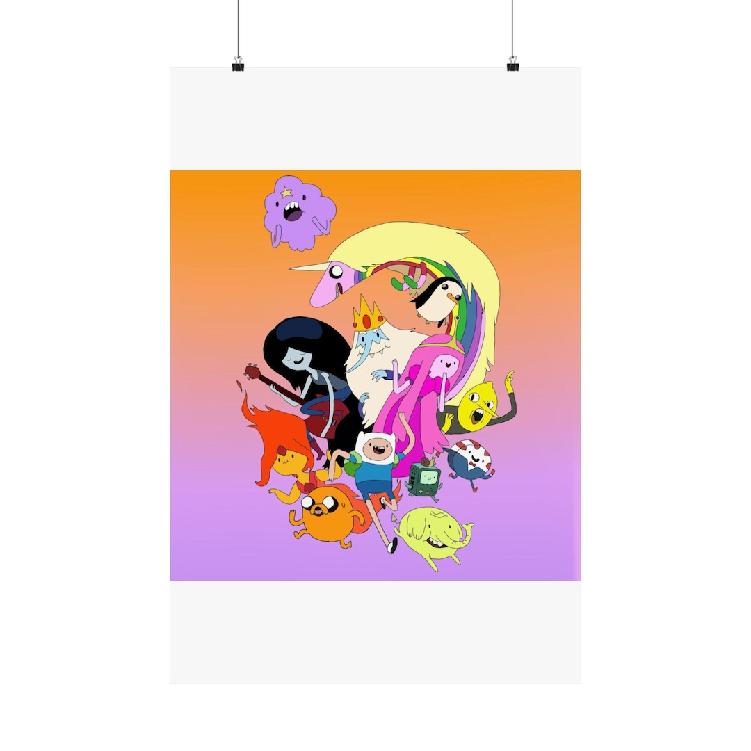 Colorful Adventure Time Vertical Posters, Fun Wall Art, Geek Decor ...