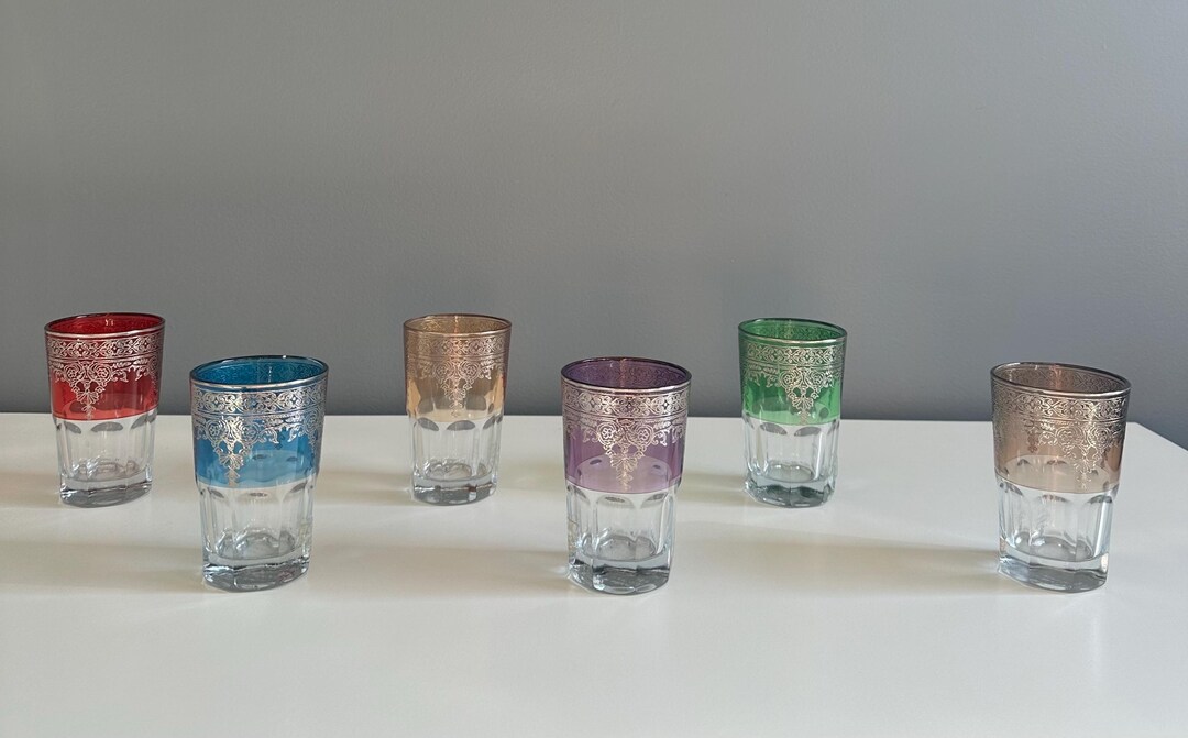 Tea Glasses - Set of 6. Moroccan Handmade - Etsy