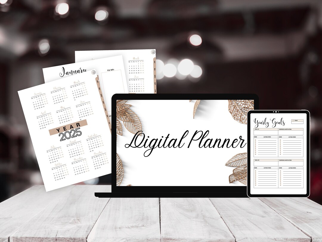 Undated Canva Digital Planner Template Commercial & Personal Use ...