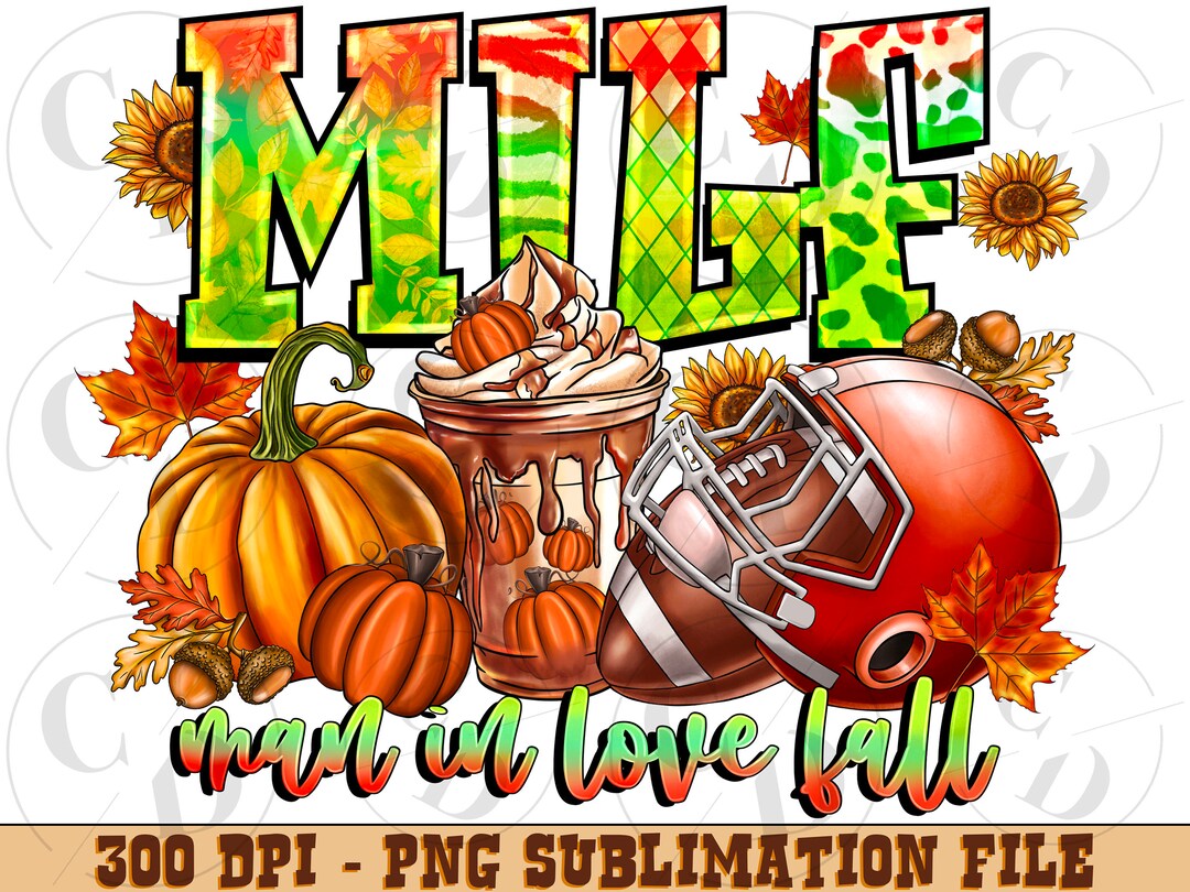 Man I Love Fall Png Sublimation Design, Pumpkin Football Png, Pumpkin ...